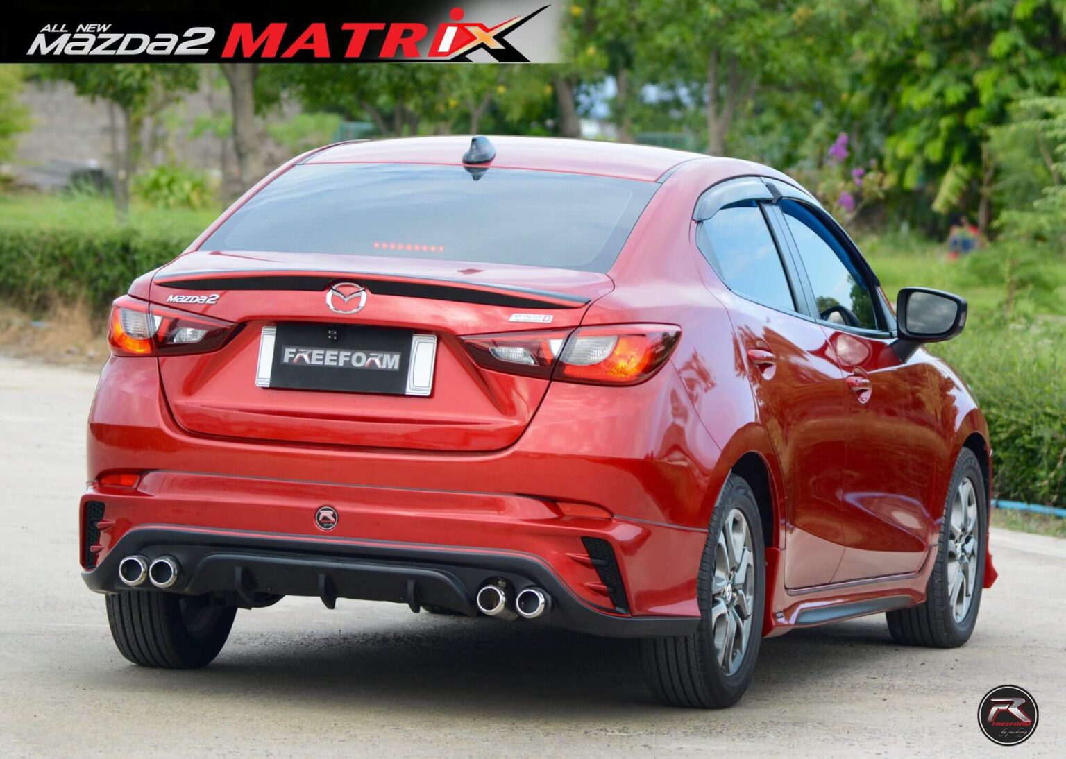 Matrix (Set 4 pcs) Bodykit for Mazda 2 Sedan Skyactiv (COLOR)