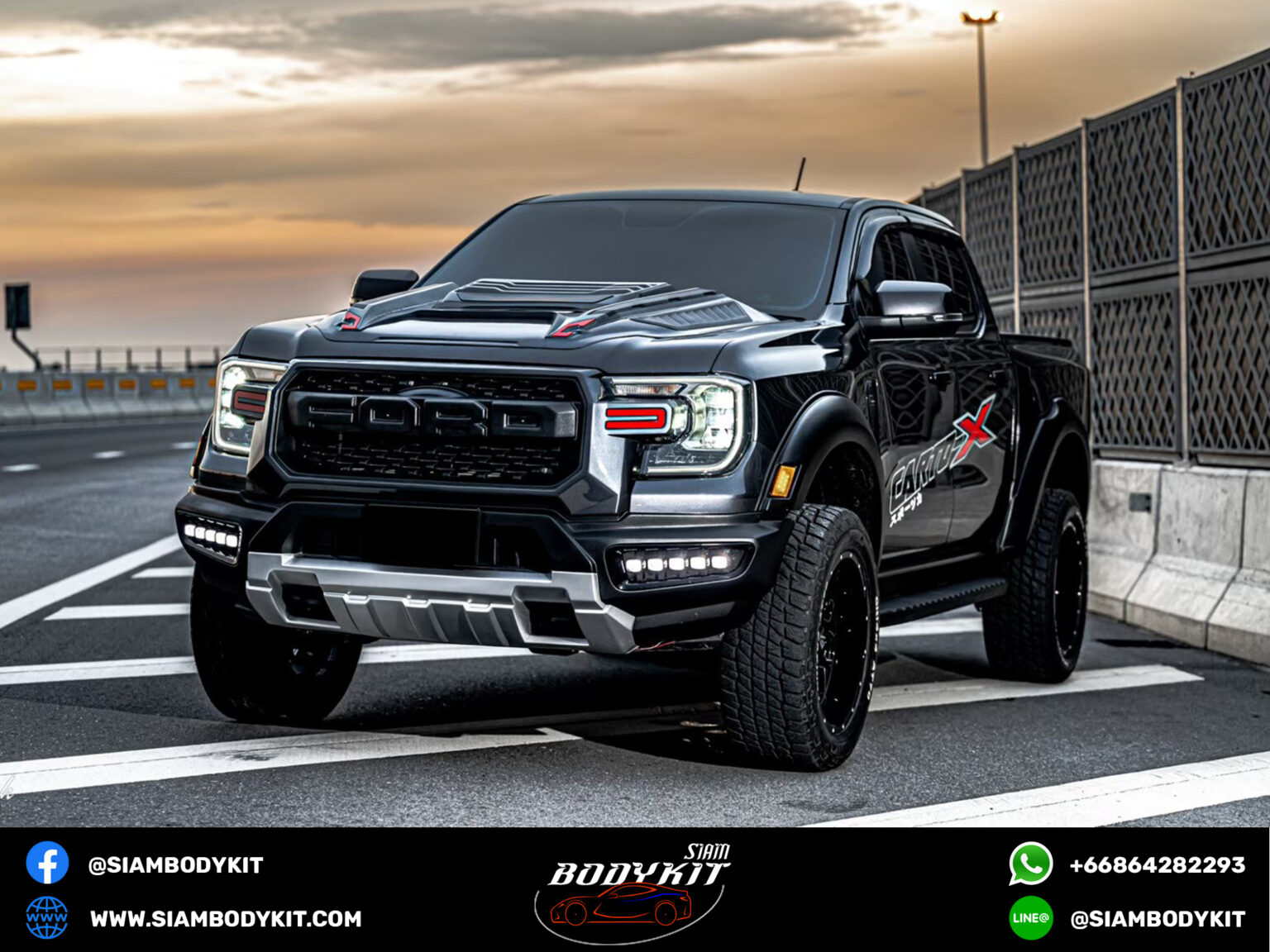 T-SPORT ll Body kit for Ford Ranger 2022-2023 Next Gen - SIAM BODYKIT