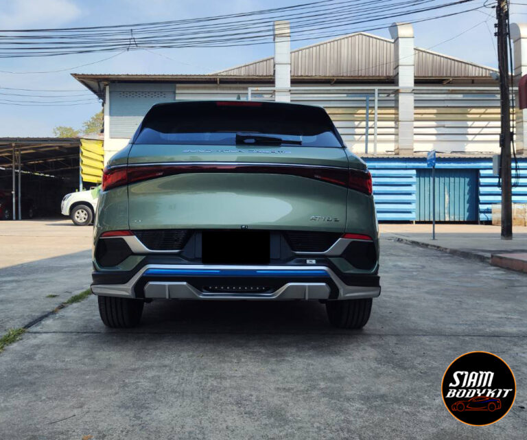 XTHEME Bodykit for BYD ATTO3 (Matte Black color with silver and blue line)