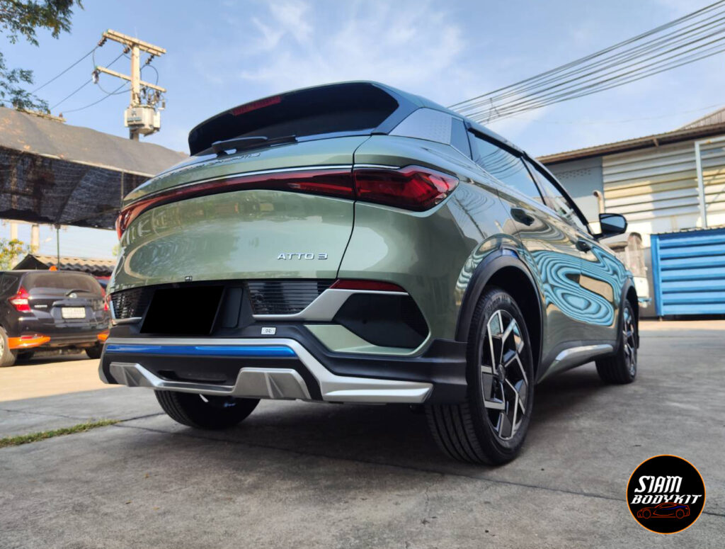XTHEME Bodykit for BYD ATTO3 (Matte Black color with silver and blue line)