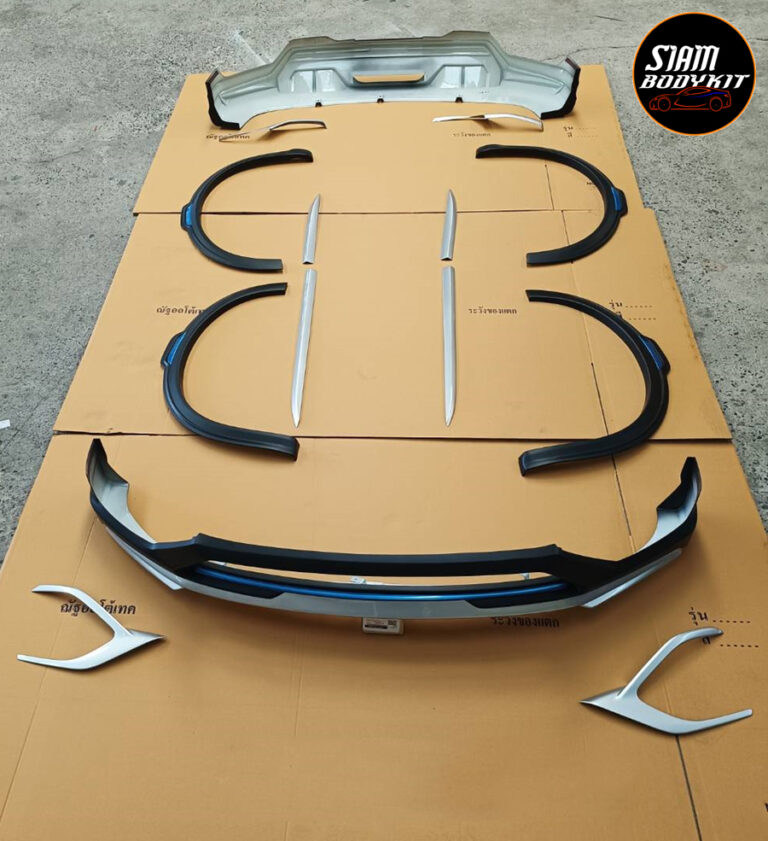 XTHEME Bodykit for BYD ATTO3 (Matte Black color with silver and blue line)