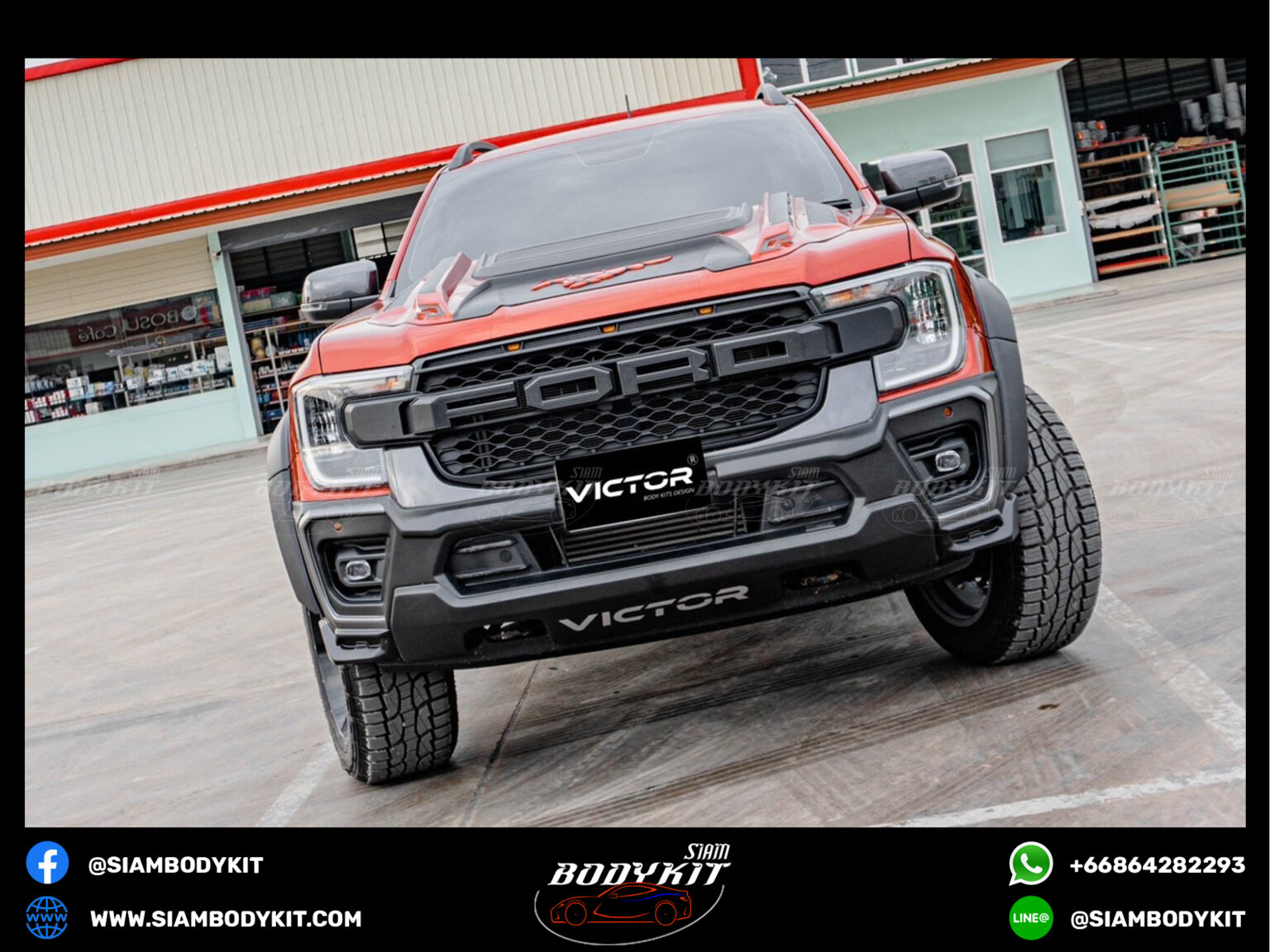 Victor Body kit for Ford Ranger WILDTRAK Next Gen 2022-2024 (Matte Black)