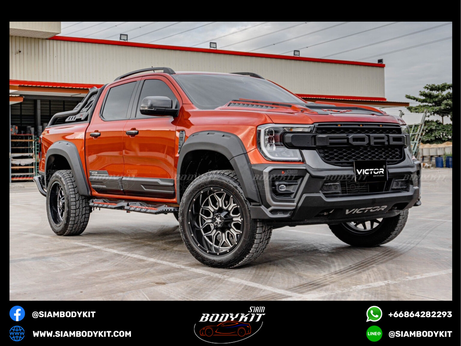 Victor Body kit for Ford Ranger WILDTRAK Next Gen 2022-2024 (Matte Black)