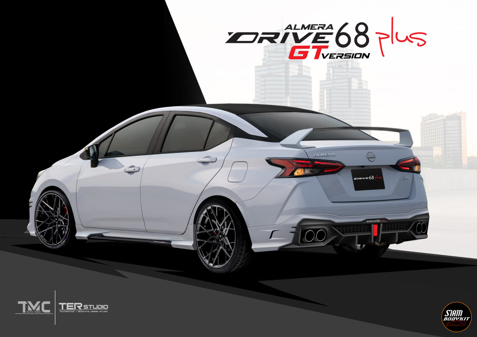 Drive68 Plus Bodykit for Nissan Almera 2023 (COLOR)