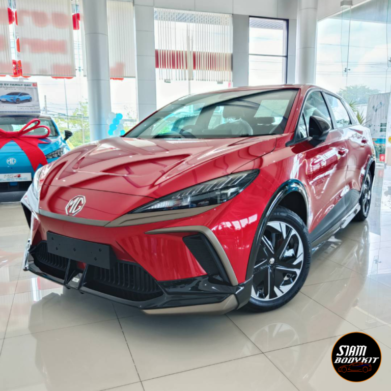 XTHEME Body kit for MG4 (GLOSSY BLACK WITH DARK GOLD LINE) - SIAM BODYKIT